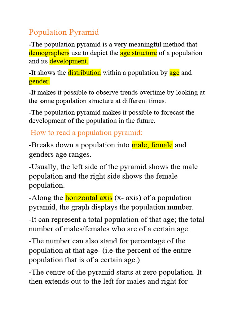 How To Read A Population Pyramid | PDF | Politics | Social Science