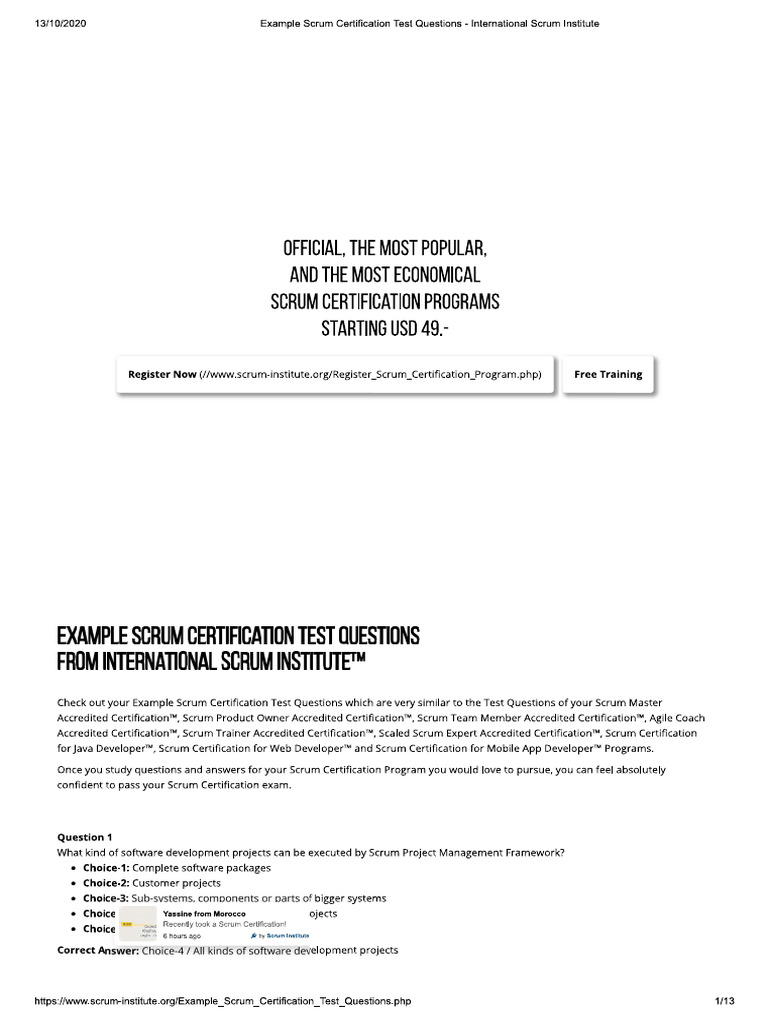 Scrum Questions | PDF