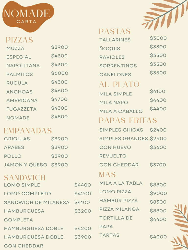 Green Minimalist Floral Cafe Menu | PDF | Comida y bebida | Preparación ...