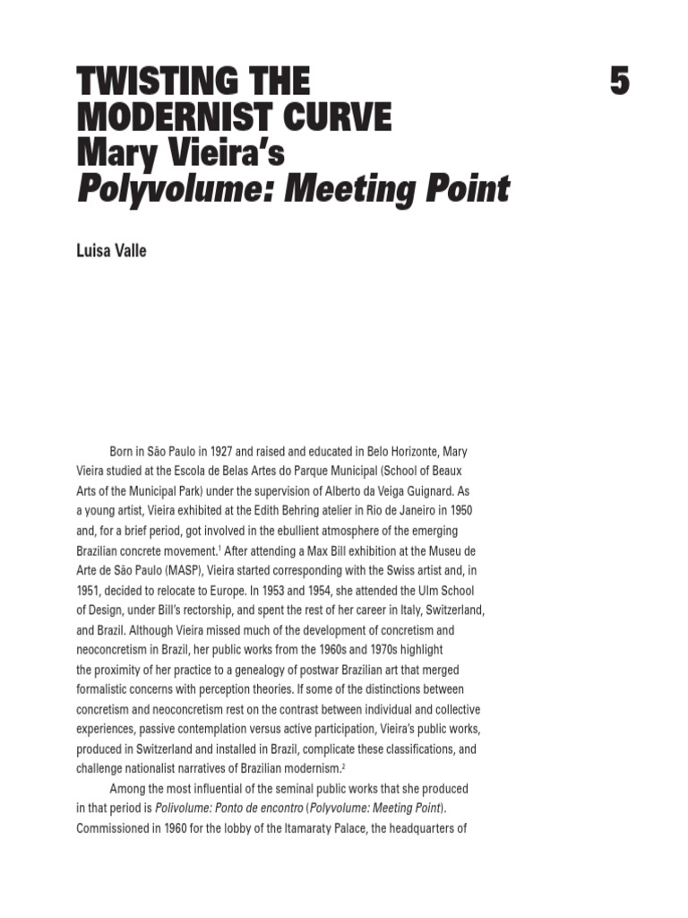Mary Vieira S Polyvolume Meeting Point Pdf