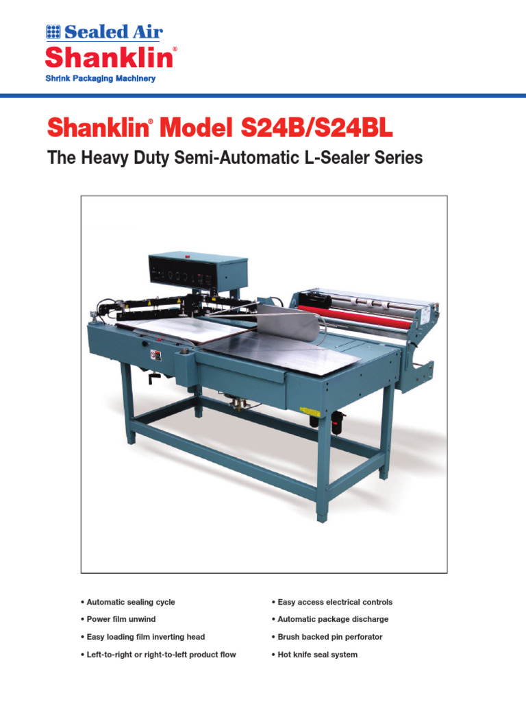 Shanklin® Model S24B - S24BL - Shrink Films and Shrink Equipment | PDF ...