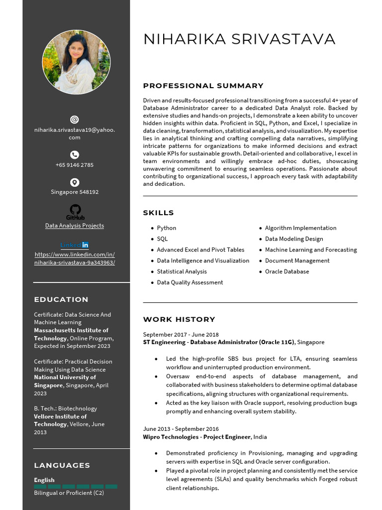 Aspiring Data Analyst Profile | PDF | Databases | Data