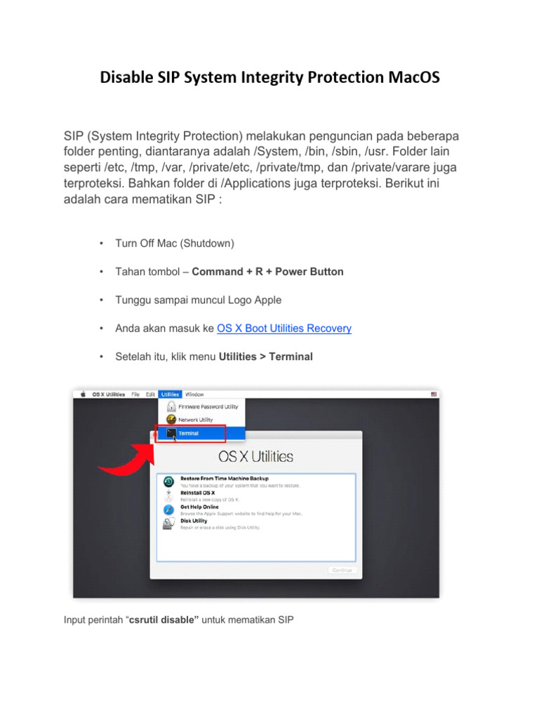 Disable Sip System Integrity Protection Macos Pdf Komputer