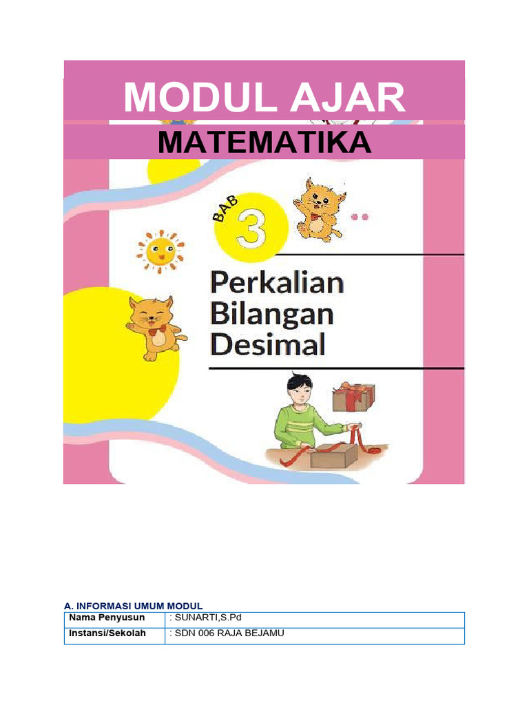 Modul Ajar MTK Kelas 5 - BAB 3 | PDF | Metode & Bahan Ajar