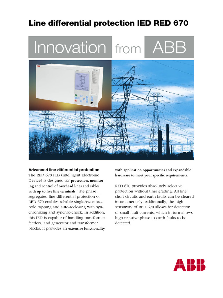 Brochure Red 670 | Download Free PDF | Computer Engineering | Electricity