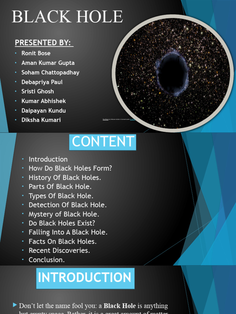 black hole ppt | PDF