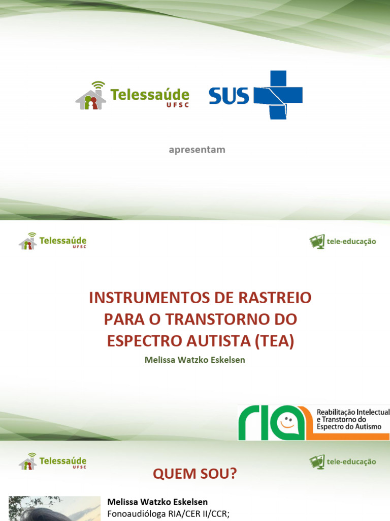 Instrumentos de Rastreio (Tea) | PDF | Espectro do autismo | Triagem (Medicina)