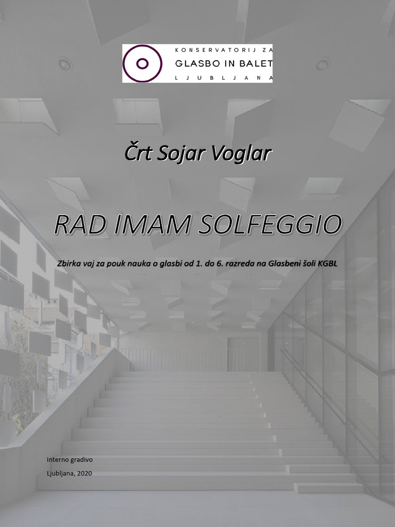 NGL - Ritmične in Melodične Vaje Od 1 Do 6.r - Rad Imam Solfeggio - ČRT ...