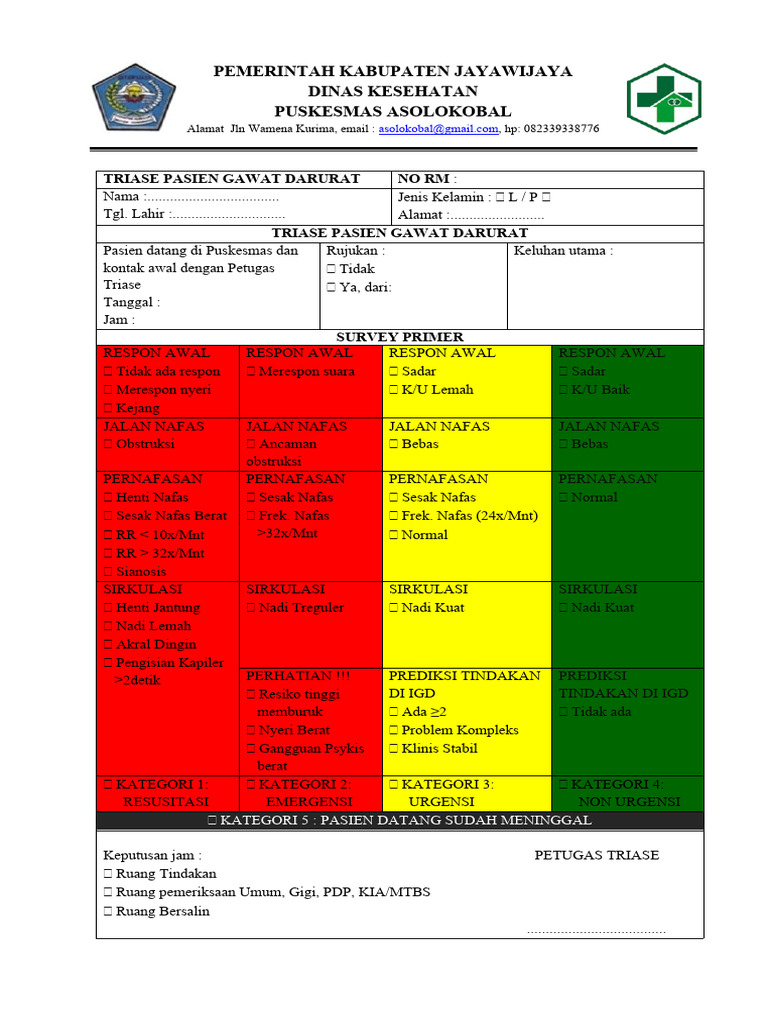 Formulir Triase | PDF