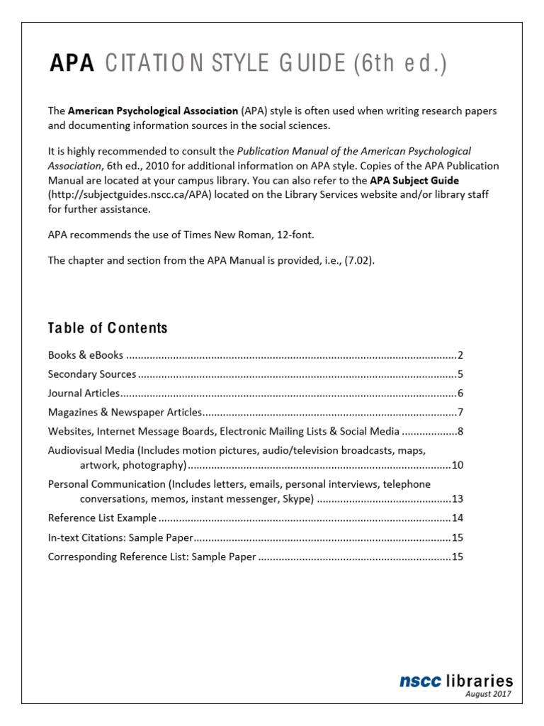 apa_guide | PDF | Apa Style