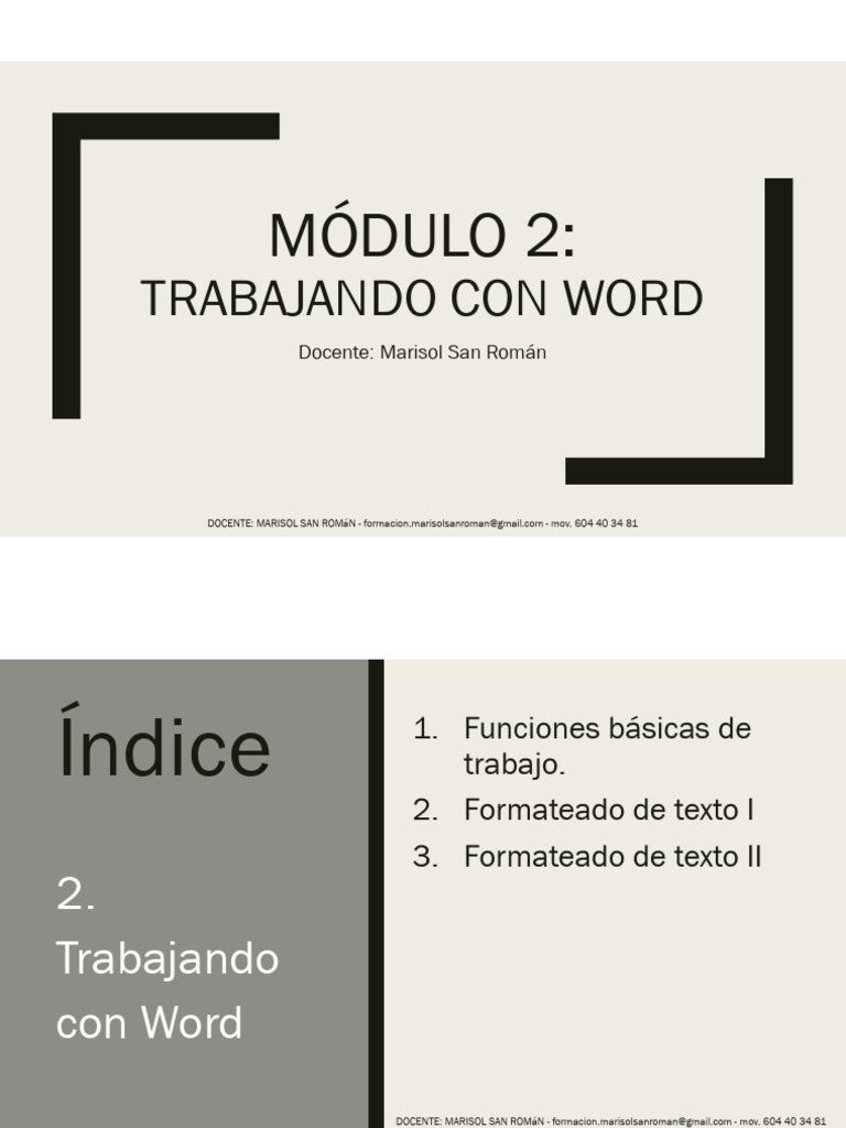 Trabajando Con Word Módulo 2 | PDF