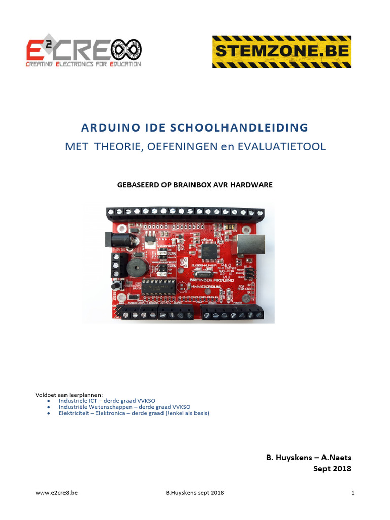 Arduino Schoolhandleiding 1 - 2 NL | PDF
