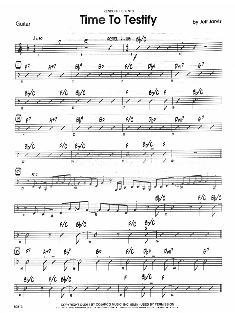 Time To Testify - Guitar | PDF