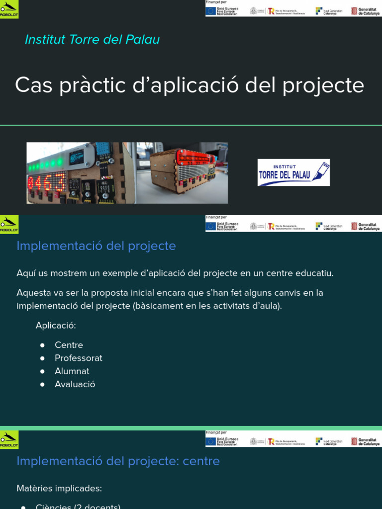 Cas Pràctic D'aplicació Del Projecte Ins Torre Del Palau | PDF