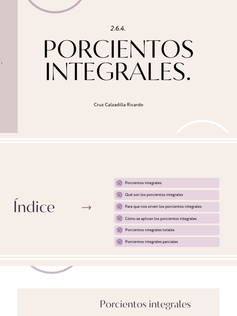 Porcientos Integrales | PDF | Estado de resultados | Dinero
