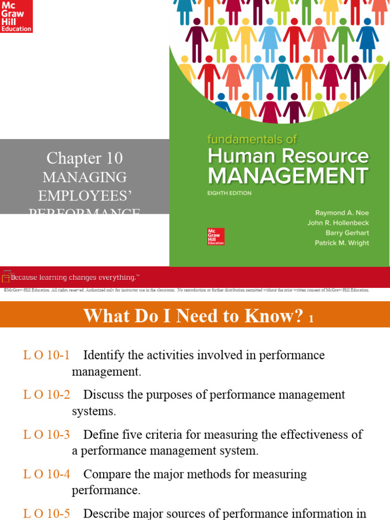 Noe_FHRM_PPT_Ch10-2022 | PDF | Performance Appraisal | Behavioural Sciences