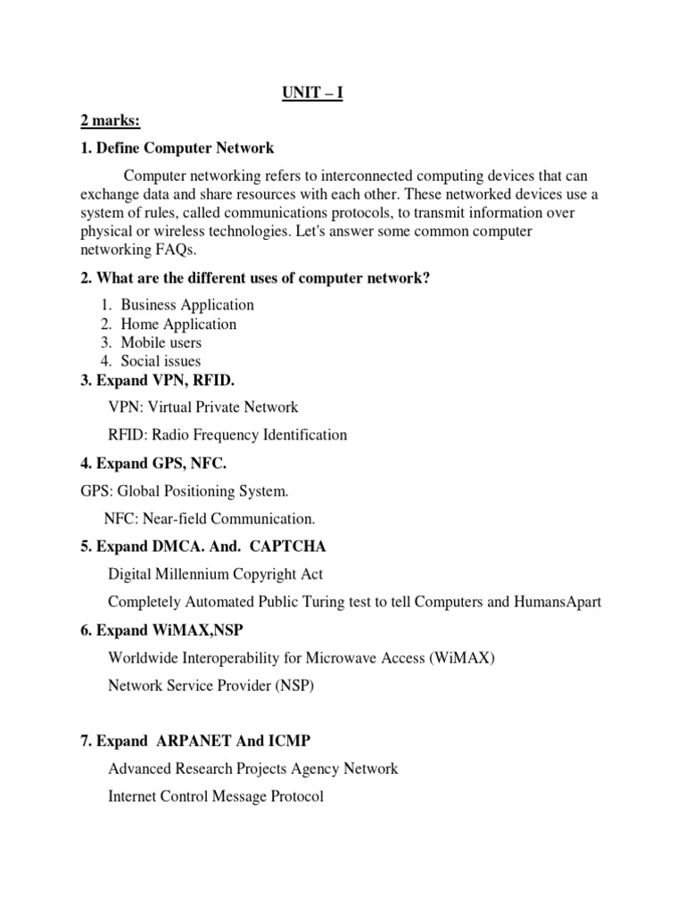 Final Unit1 QB Abswer | PDF