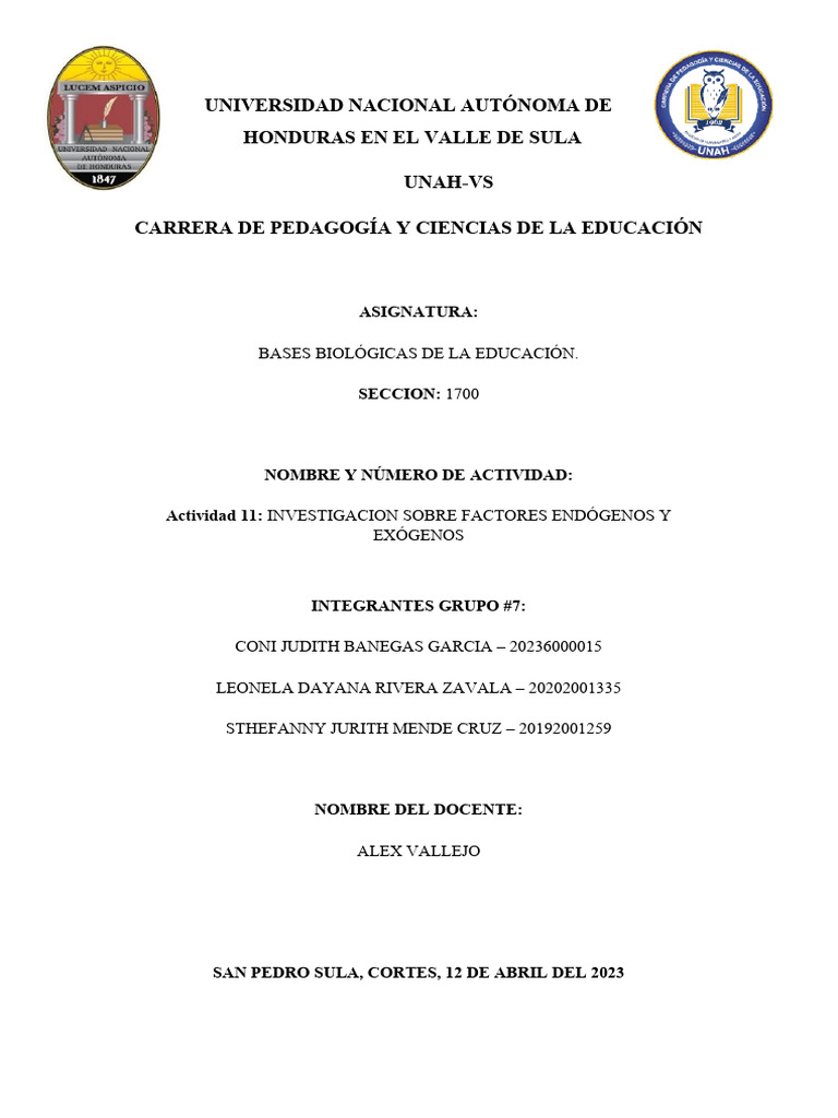 Endogeno y Exogeno | PDF