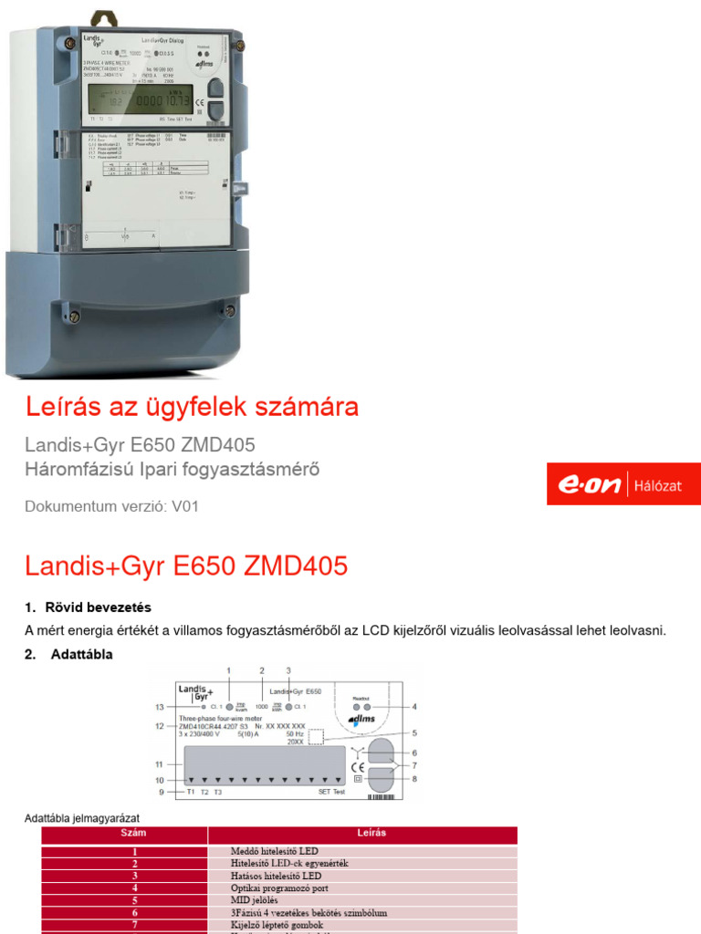 ZMD405 Ipari Fogyasztasmero v1 | PDF