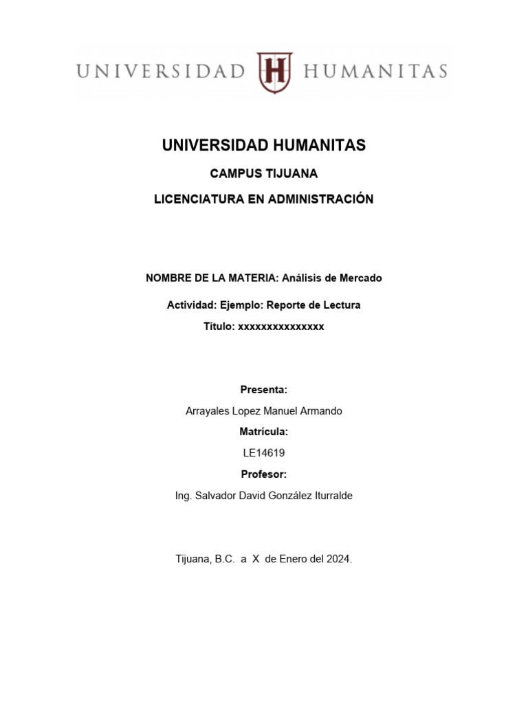 UNIVERSIDAD HUMANITAS Portada | PDF