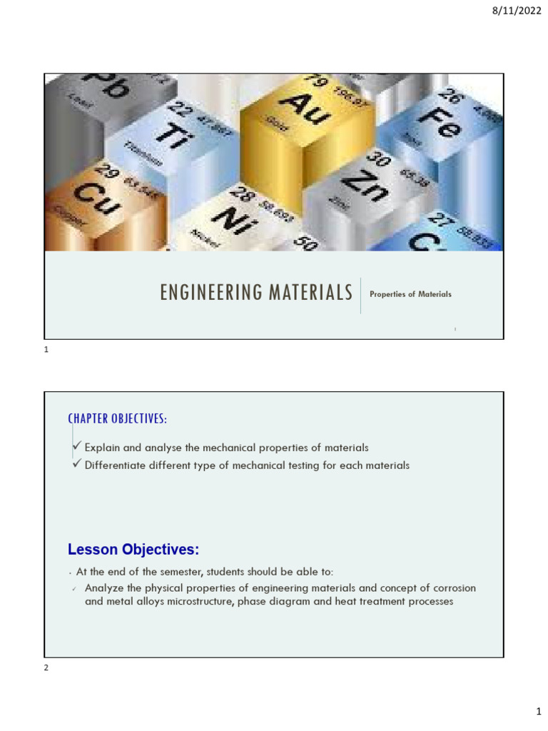 W5W6 Chapter 3 Properties Materials Part 1 | Download Free PDF | Deformation (Engineering ...