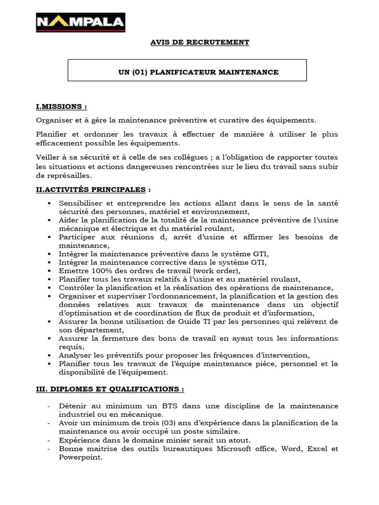 Planificateur - 1 | PDF