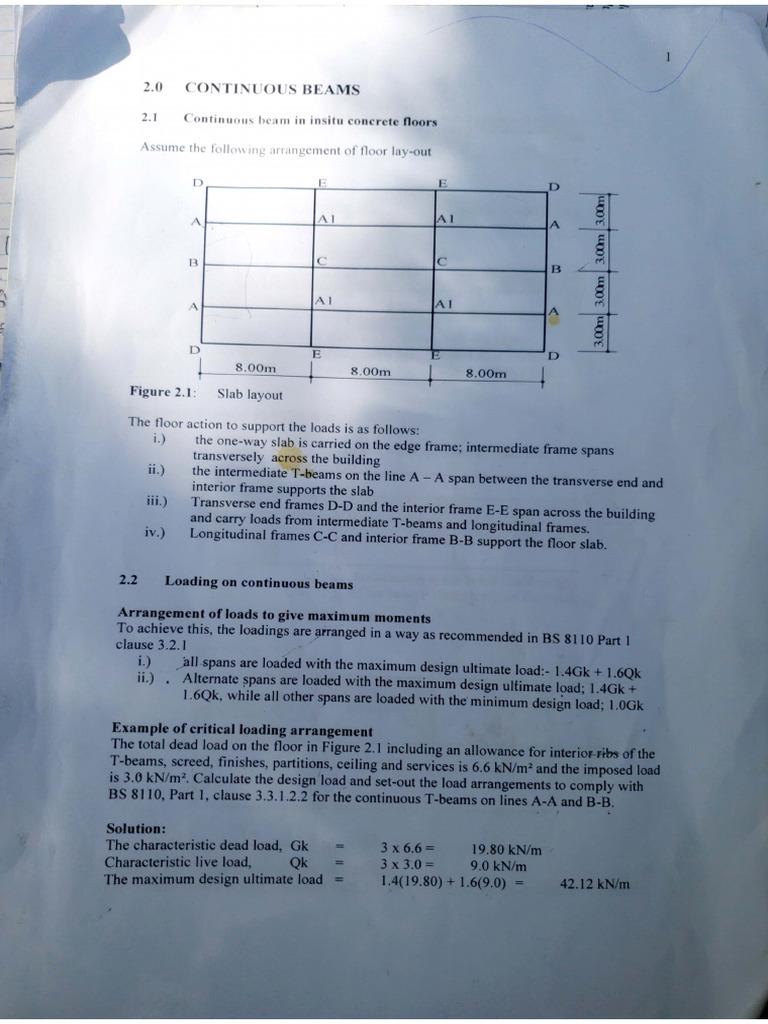 2.0 Continuous Beams | PDF