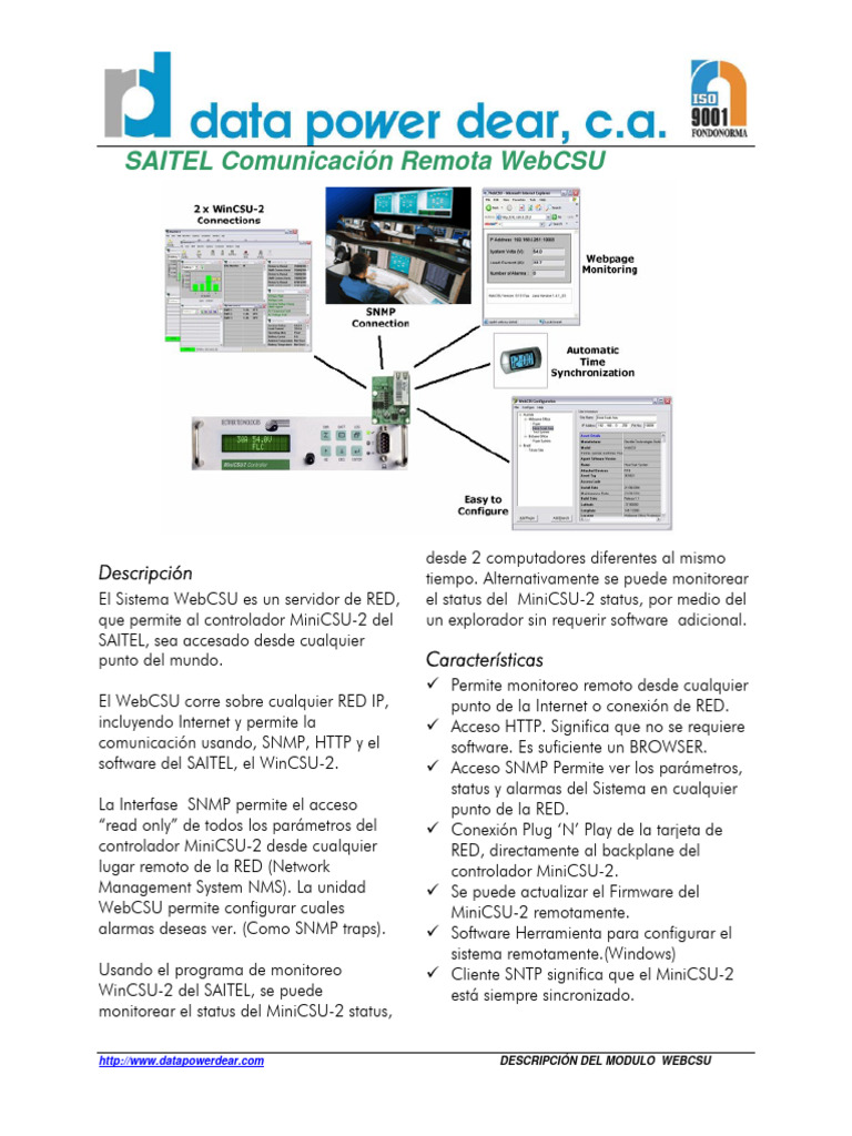 Saitel WebCSU Descripcion Del Producto ESP | PDF | Negocios | Tecnología