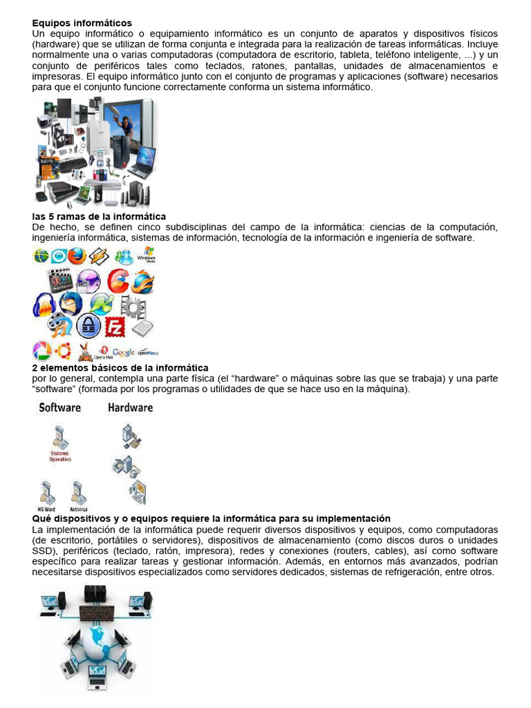 Equipos Informáticos y sus Componentes | PDF | Juegos y actividades ...