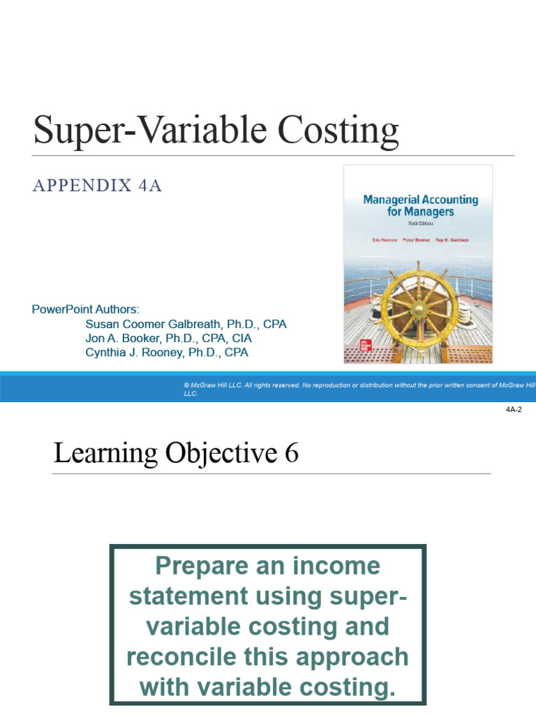 Super-Variable Costing Explained | PDF