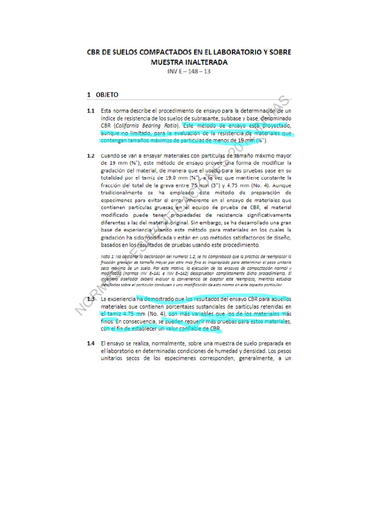 Calculo CBR Lab | PDF