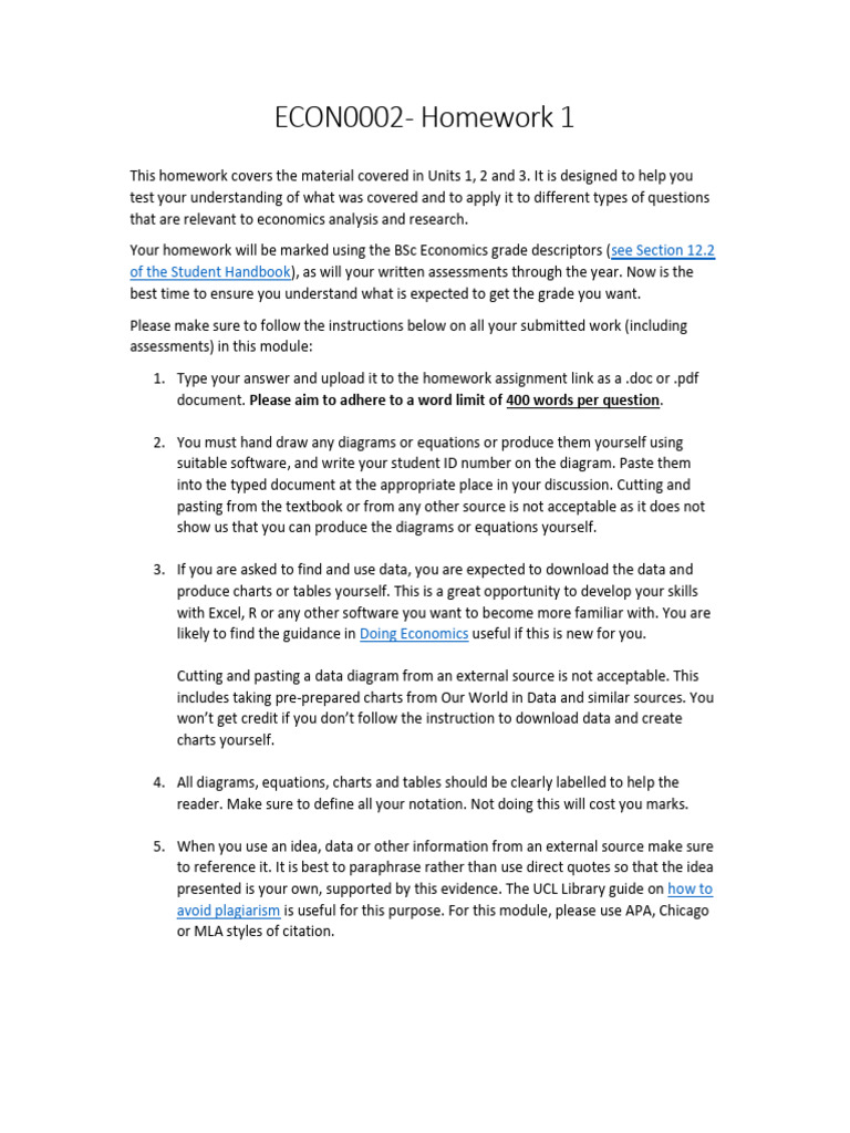 Homework 1 | PDF | Economics | Economies