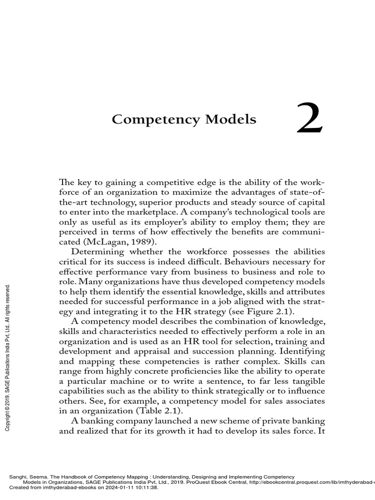 The Handbook of Competency Mapping Understanding D... - (2 Competency Models) | PDF | Learning ...