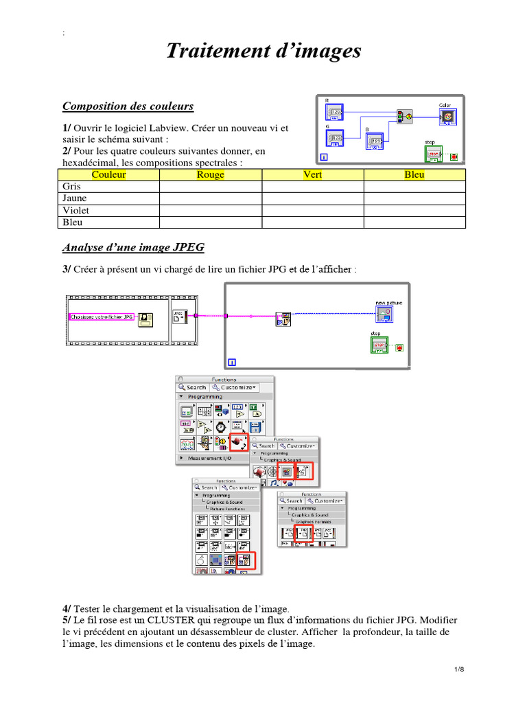 TP3 Traitement Image FI | PDF | Image numérique | Modèle de couleur en RVB