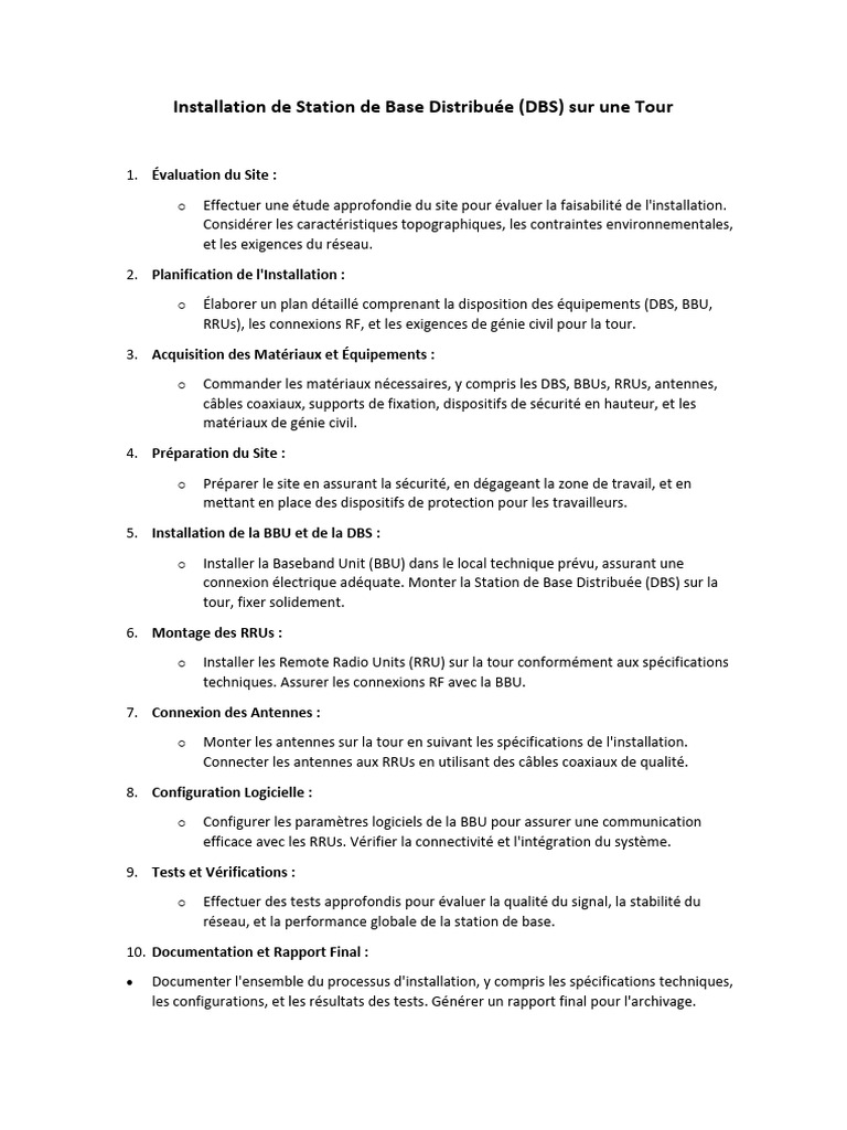 Phase 2 - DBS BBU Installation Procedure | PDF