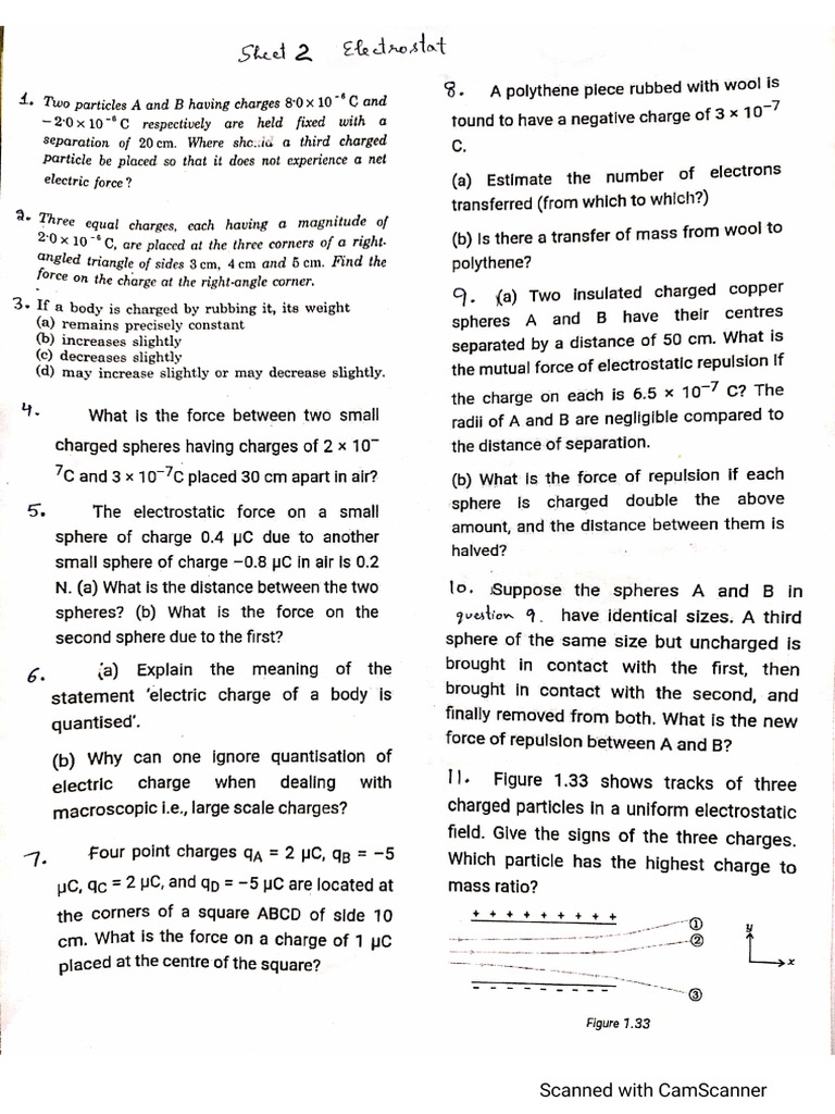 Sheet 2 electrostat_10 | PDF