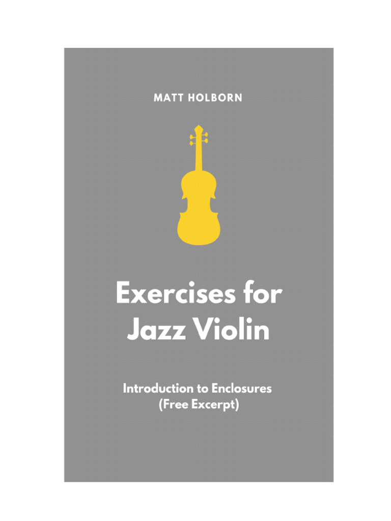 Jazz Enclosures for Violin Practice | PDF | Jazz | Scale (Music)