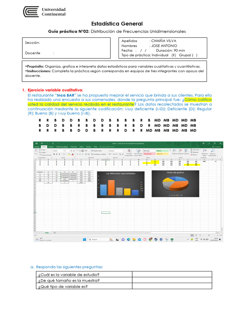 Chaiña Vilca Jose Antonio Tarea 2 | PDF | Estadísticas | Science