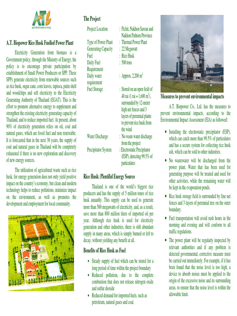 APB Project Sheet | PDF | Power Station | Renewable Energy