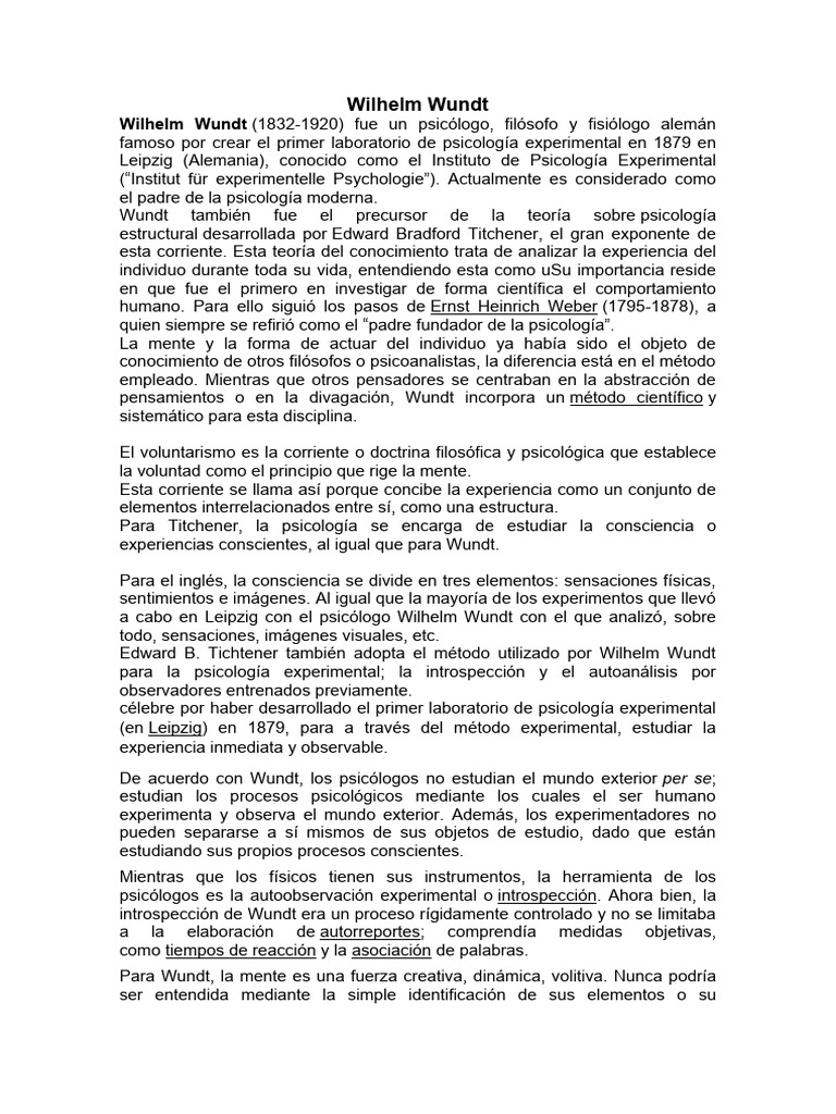 Wilhelm Wundt | PDF