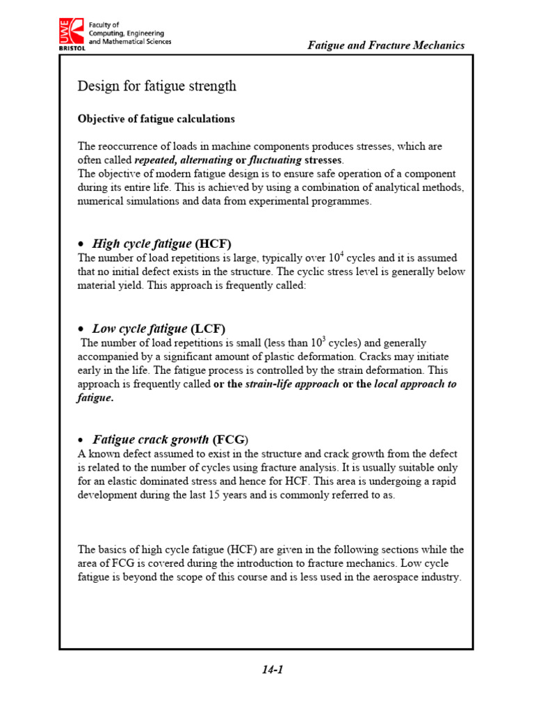 Fatigue Strength Design Principles | PDF | Fatigue (Material ...