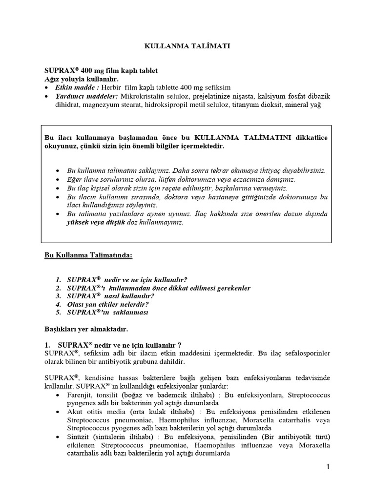 Suprax | PDF