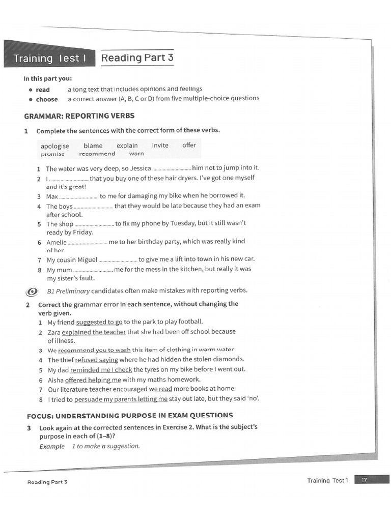 B1 February Workshop Reading Part 3 | PDF