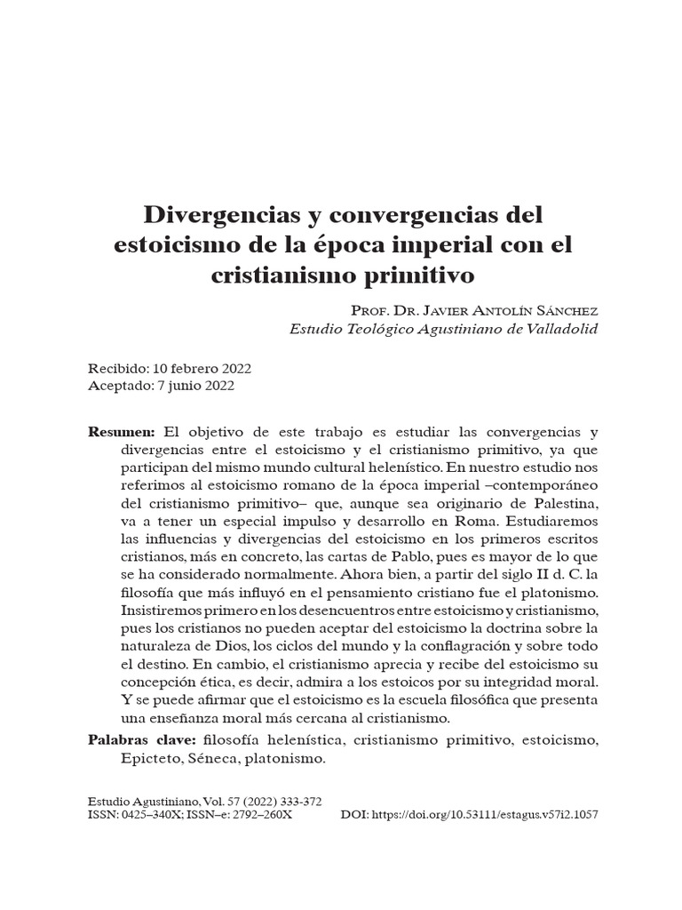 EstAg 57-2 2022 4 Javier | PDF | Estoicismo | Dios