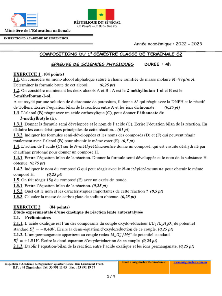 Compositon TS2 Sem1 2022-2023 | PDF