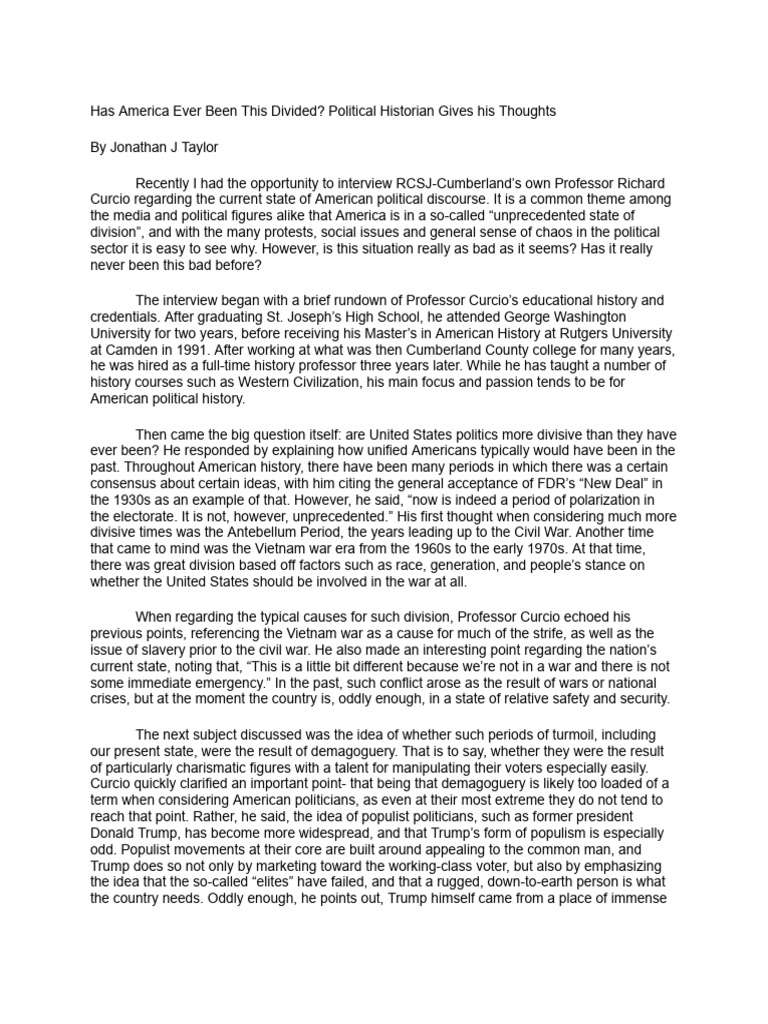 Curcio Interview Article | PDF | Populism