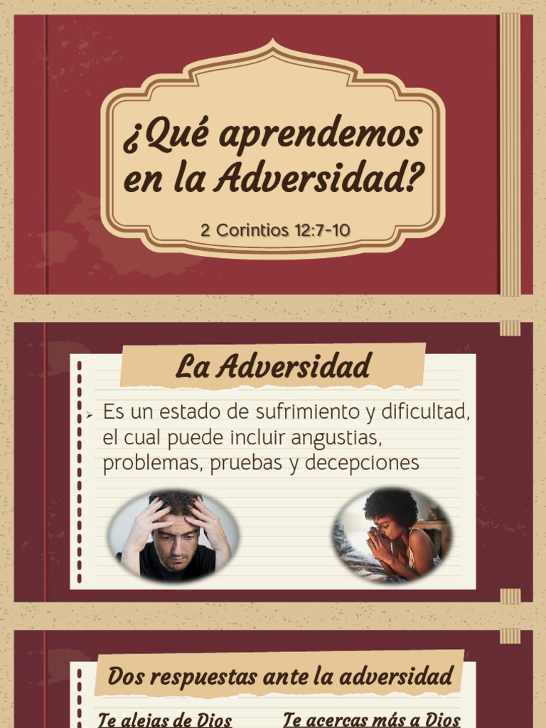 ¿Qué Aprendemos en La Adversidad | PDF | Cristo (título) | Pablo el apóstol