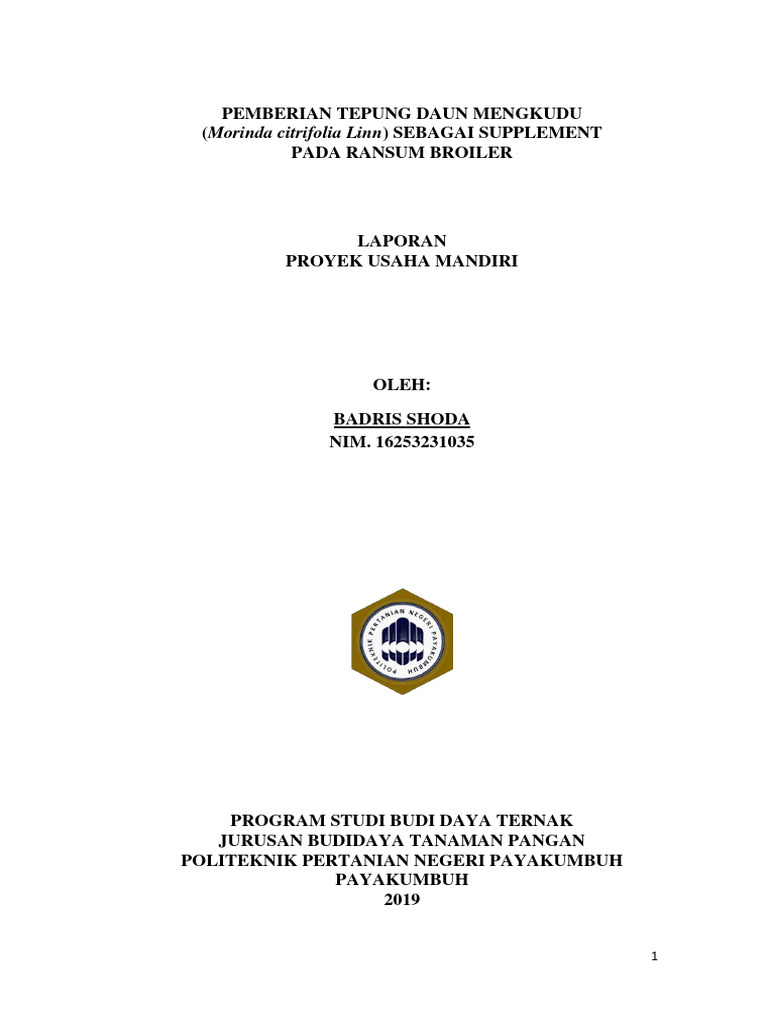 Laporan PUM Badris | PDF