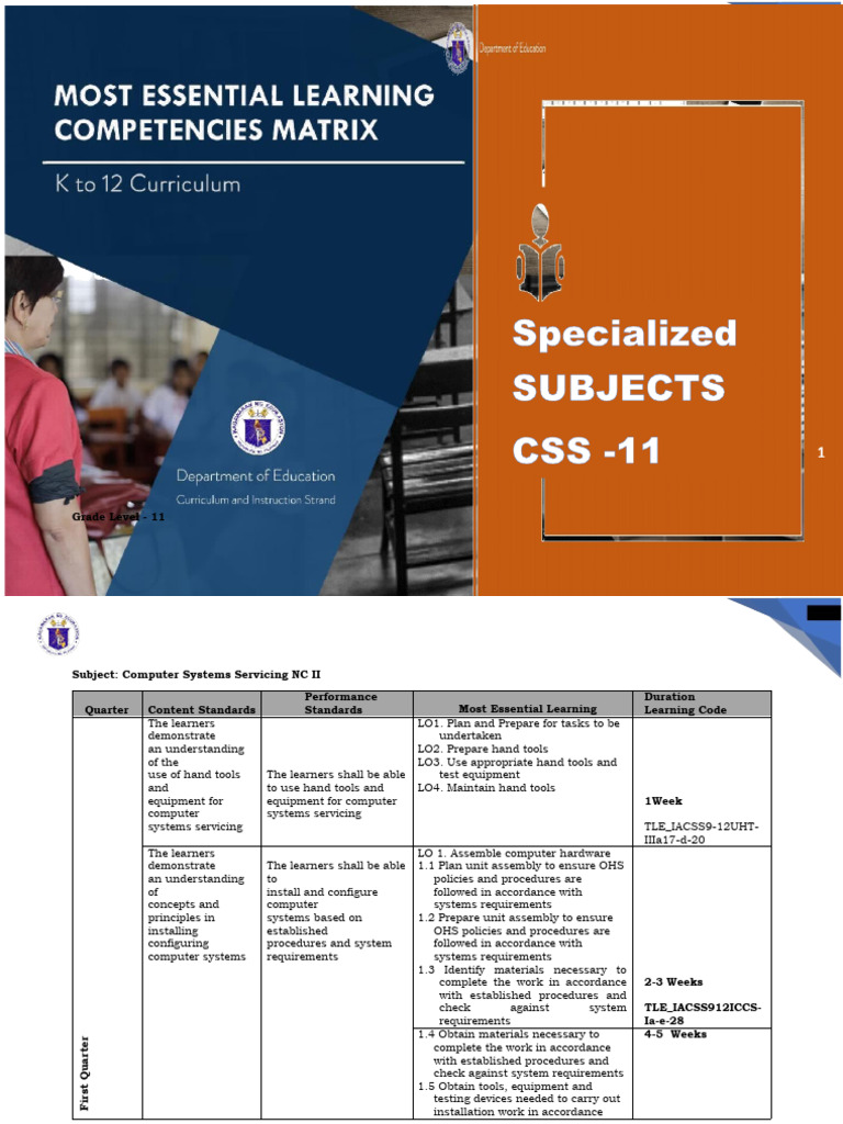 Computer System Servicing Grade 12 | PDF | Installation (Computer ...