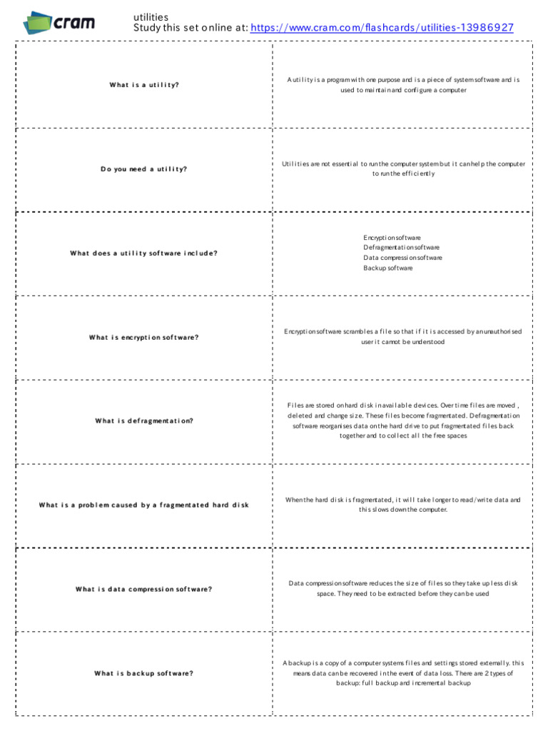 Flashcards 2 | PDF | Backup | Computing